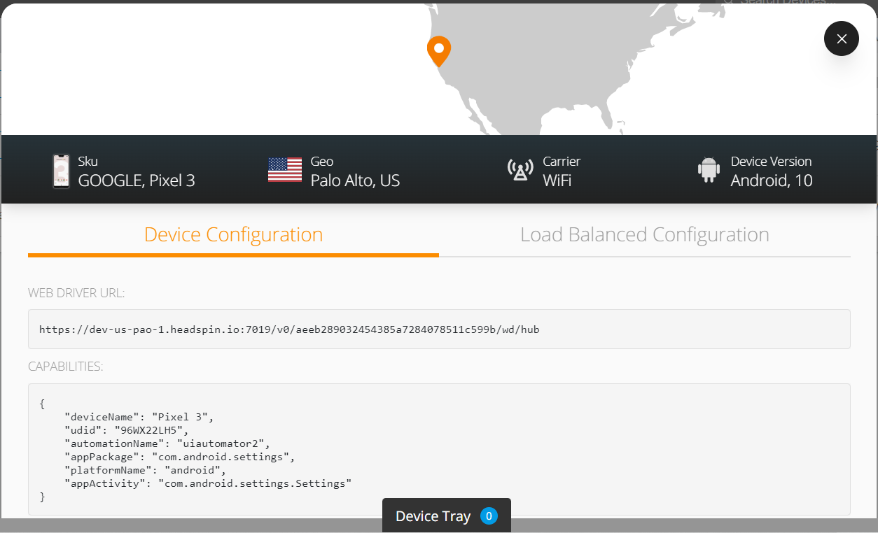 How to set up a Mobile Device Connection - HeadSpin