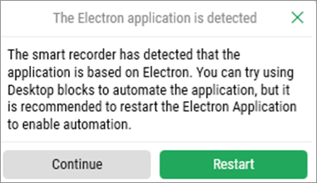 How to automate Electron Apps running in development mode with Leapwork?