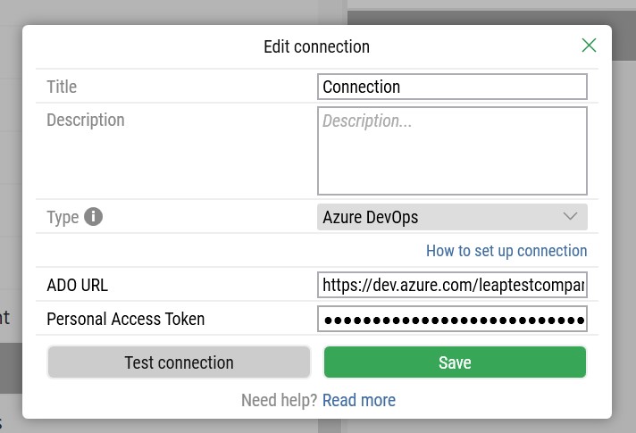Import test cases in Leapwork to automate and publish results on ADO