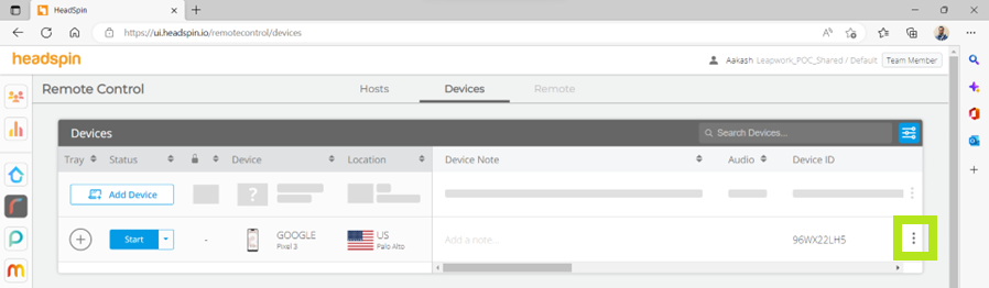 How to set up a Mobile Device Connection - HeadSpin