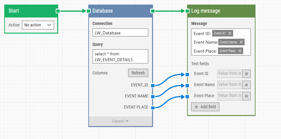 How to perform CRUD operations using Database block in Leapwork
