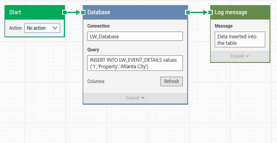 How to perform CRUD operations using Database block in Leapwork