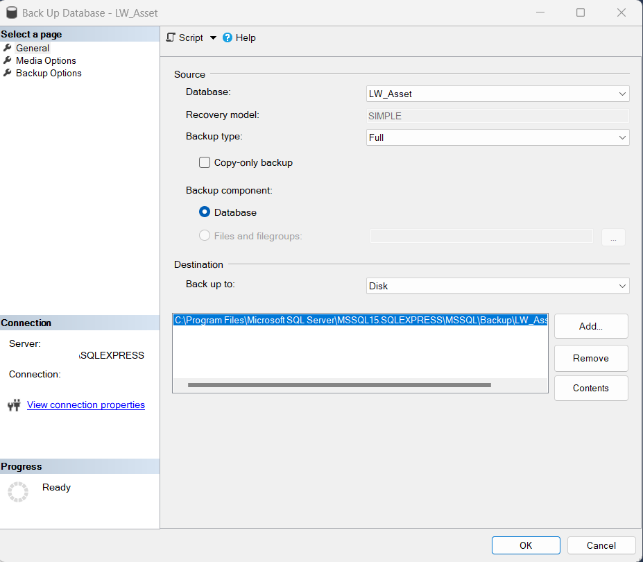Leapwork Enterprise - SQL Database Backup steps