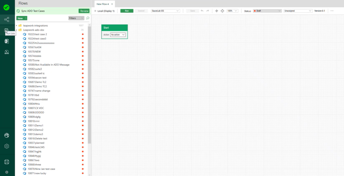 Import test cases in Leapwork to automate and publish results on ADO