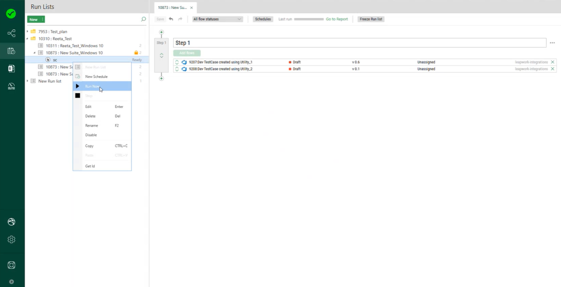 Import test cases in Leapwork to automate and publish results on ADO