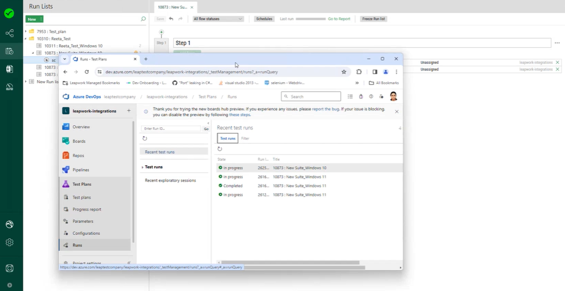 Import test cases in Leapwork to automate and publish results on ADO