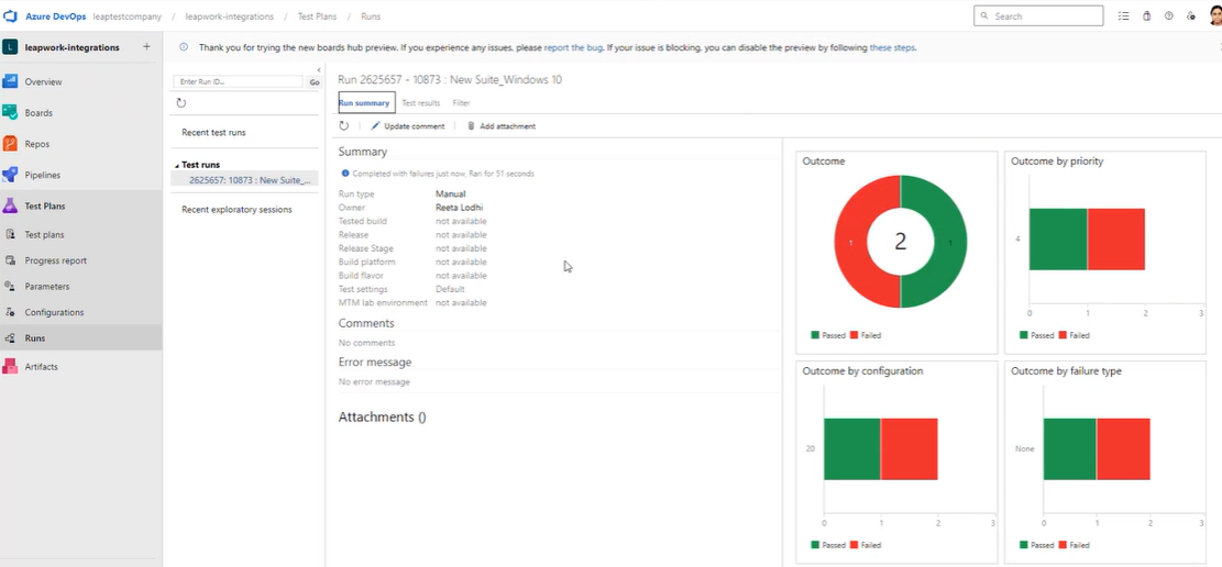 Import test cases in Leapwork to automate and publish results on ADO